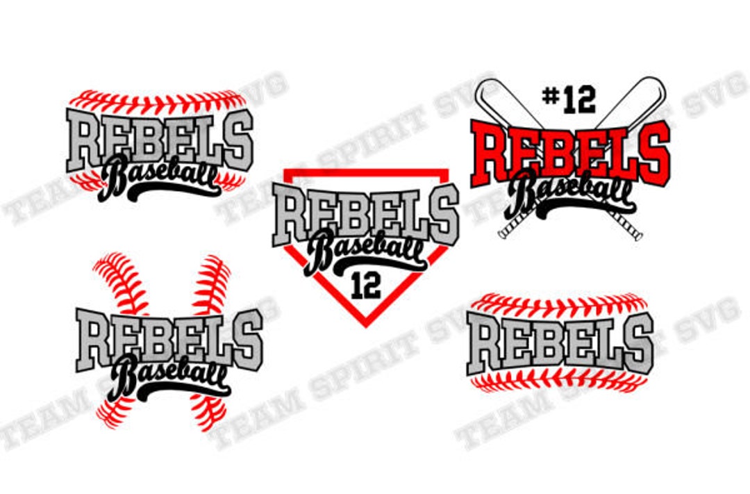 Baseball SVG Rebels Svg Baseball Pack Download Files Dxf Eps Silhouette ...