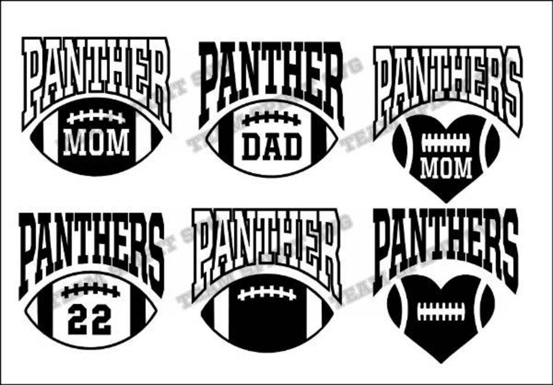 Panthers Big Football With Numbers Download File - SVG, DXF, EPS Files ...