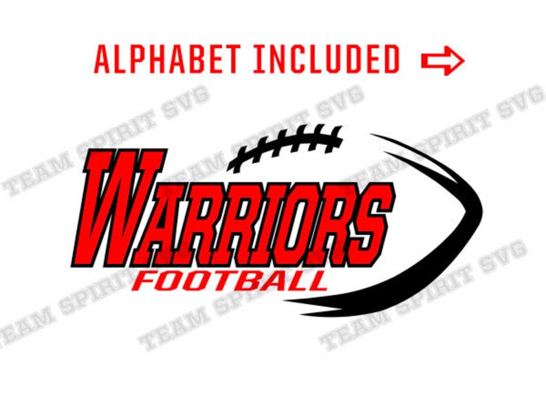 Warriors Football SVG Football Outline Download Files DXF EPS Studio3 ...