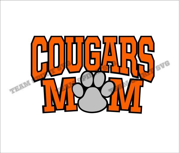 Cougars Mom With Paw Download Files - SVG, DXF, EPS, Silhouette Studio ...