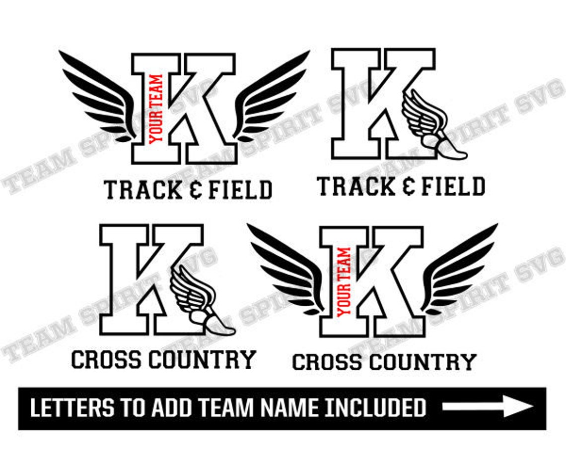 Track and Field SVG Cross Country Svg Letter K Download Files - Etsy