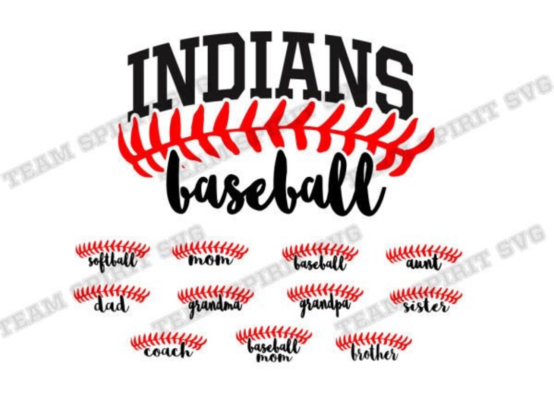 Baseball SVG Indians Svg Baseball Laces Download Files Dxf, Eps ...