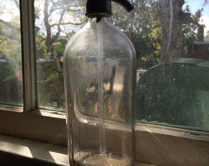 Vintage Seltzer Bottle Clear Glass Syfo Water Co. Soda Siphon - Etsy