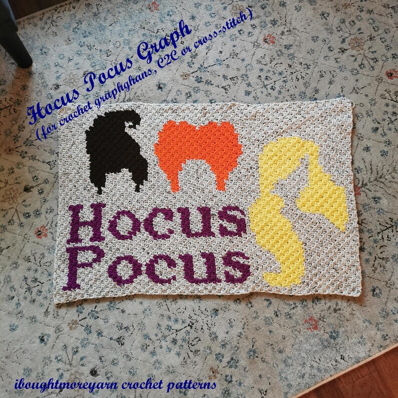 Hocus Pocus Graph (for Crochet Graphghans, C2C or Cross-stitch) - Etsy