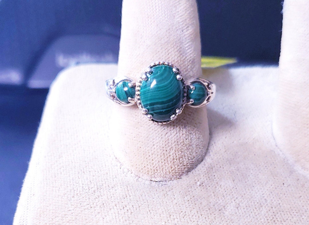 925 Chuck Clemency Genuine Malachite Artisan Ring (size 9)! - Etsy