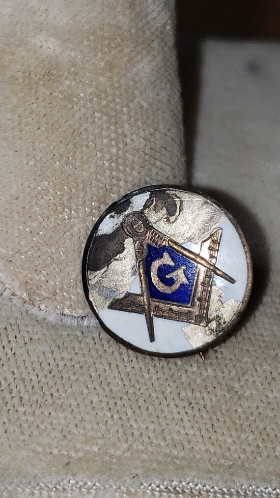 Vintage Gold Masonic Pin, Enamel Pin or Pendant, Maso… - Gem