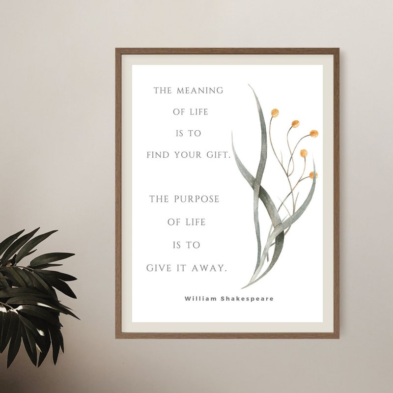 Meaning of Life Poster - Etsy