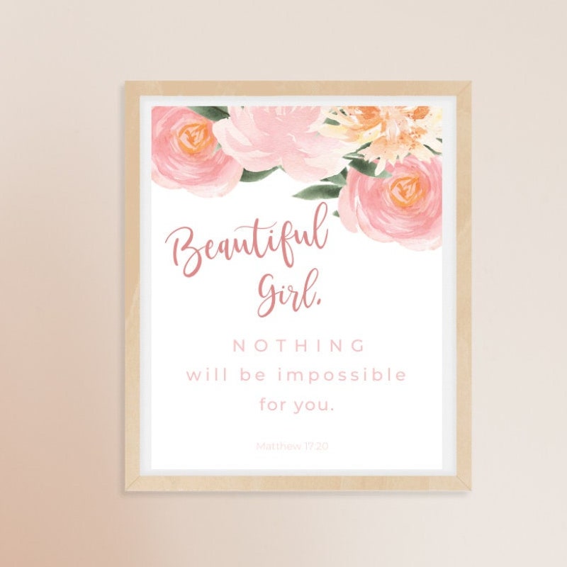 Pink Scripture Sign - Etsy