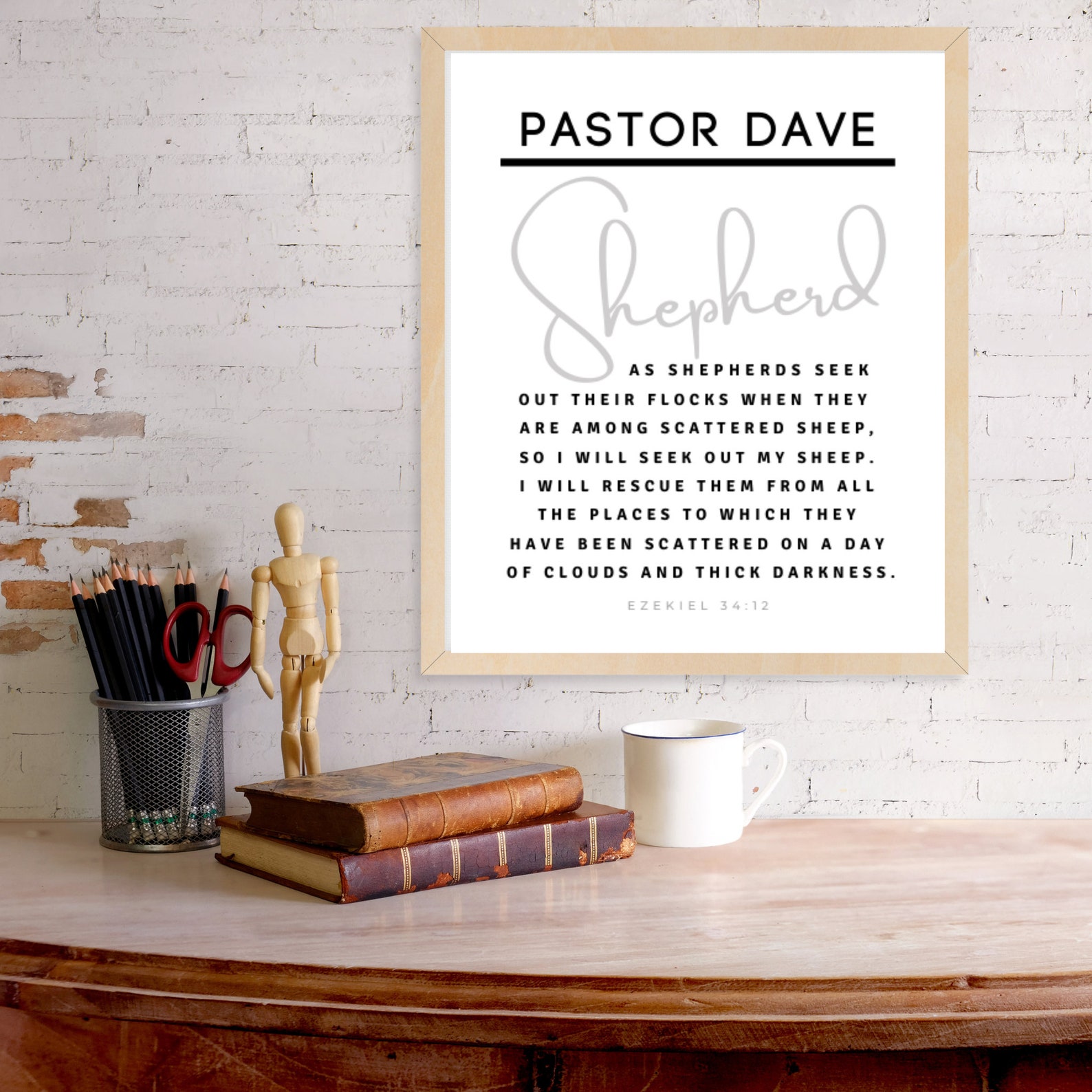 Personalized Pastor Gift, Pastor Appreciation, Custom Pastor Print ...