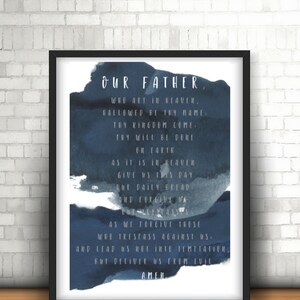 Hail Mary & Our Father Set Catholic PRINTABLE Decor Catholic - Etsy