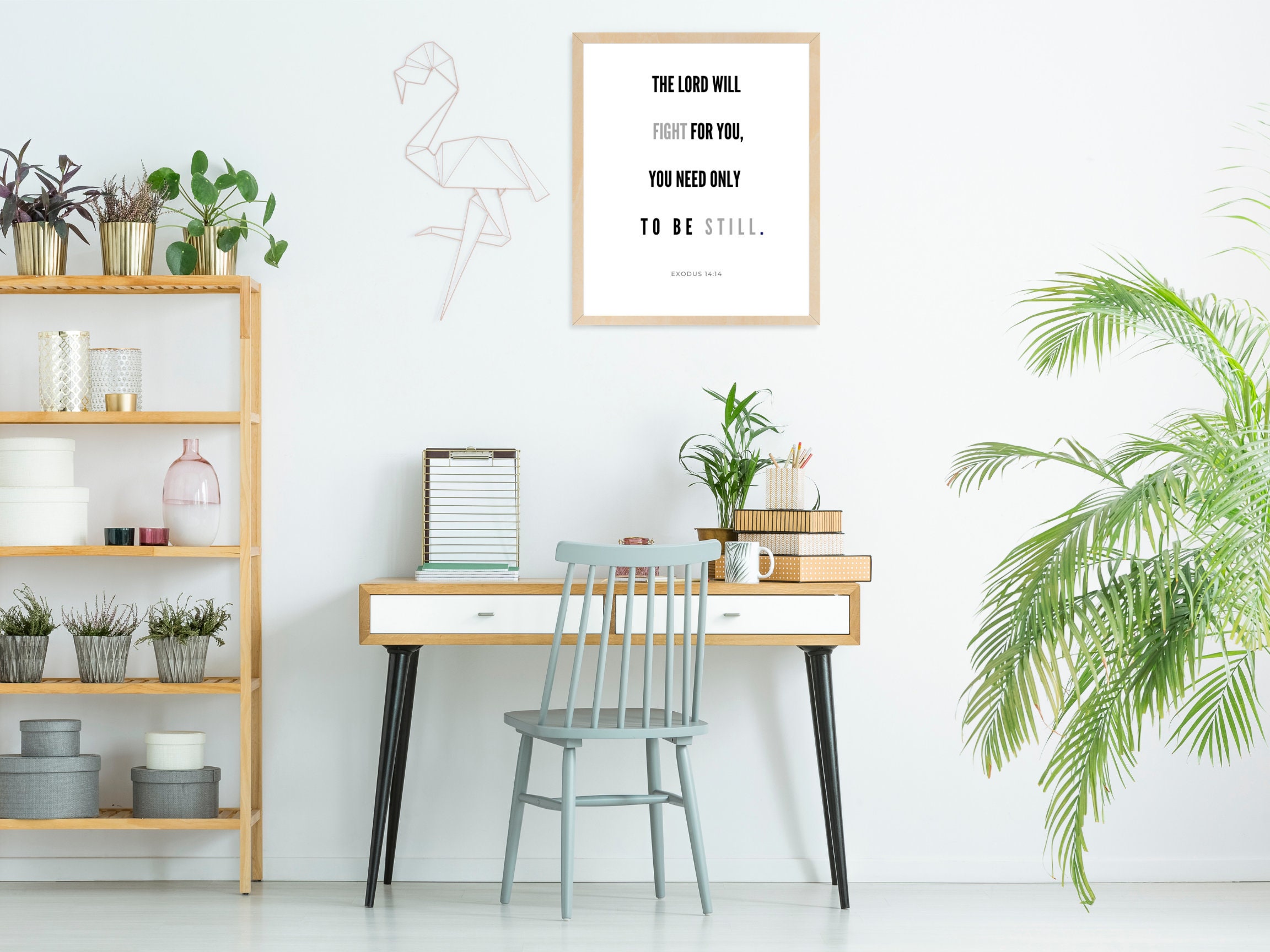 Be Still Wall Art, Exodus 14:14 the Lord Will Fight for You, Bible ...