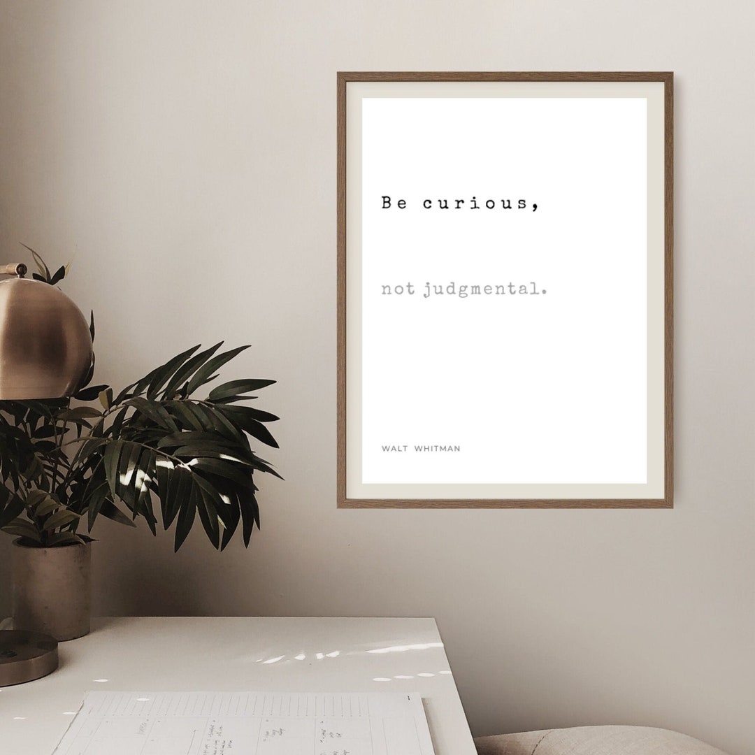 Equality Wall Art, Inclusion Classroom Print, Be Curious, Not ...