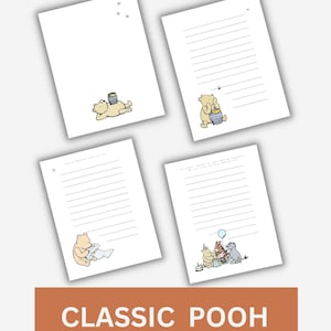 Printable Stationary With Classic Pooh 8 Designs, Kid's Printable ...