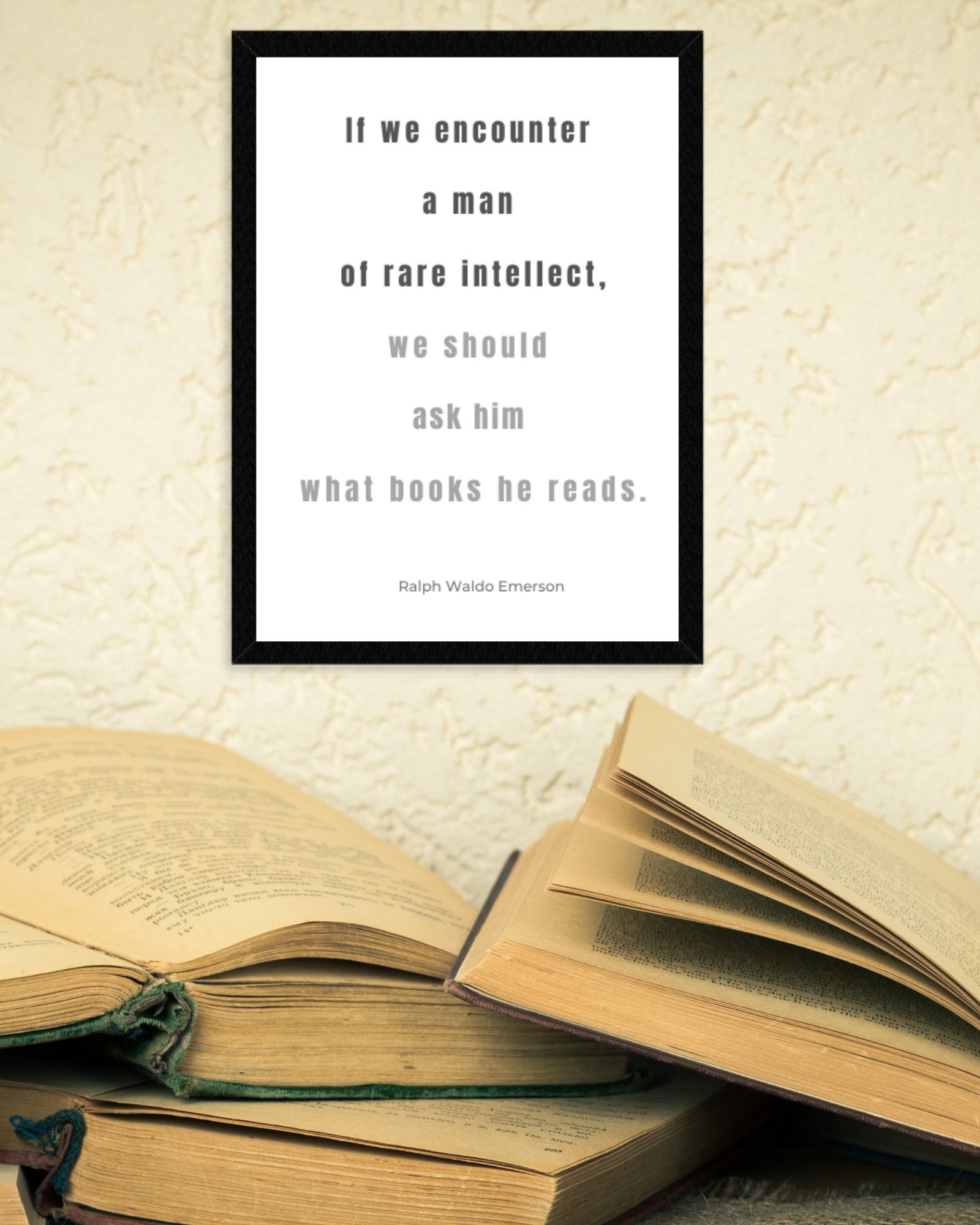 Emerson quote Printable /If you meet a man of rare | Etsy