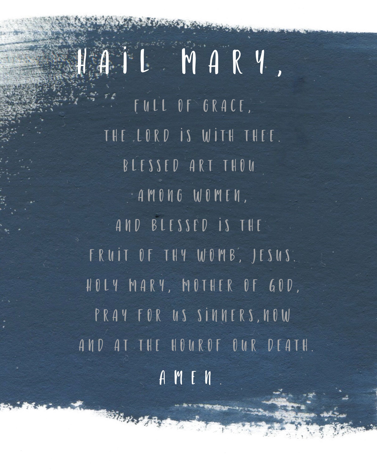 Hail Mary & Our Father Set Catholic PRINTABLE Decor Catholic | Etsy