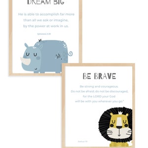 Jungle Theme Nursery, Set of 6 Safari Digital Prints, Kid Affirmations ...
