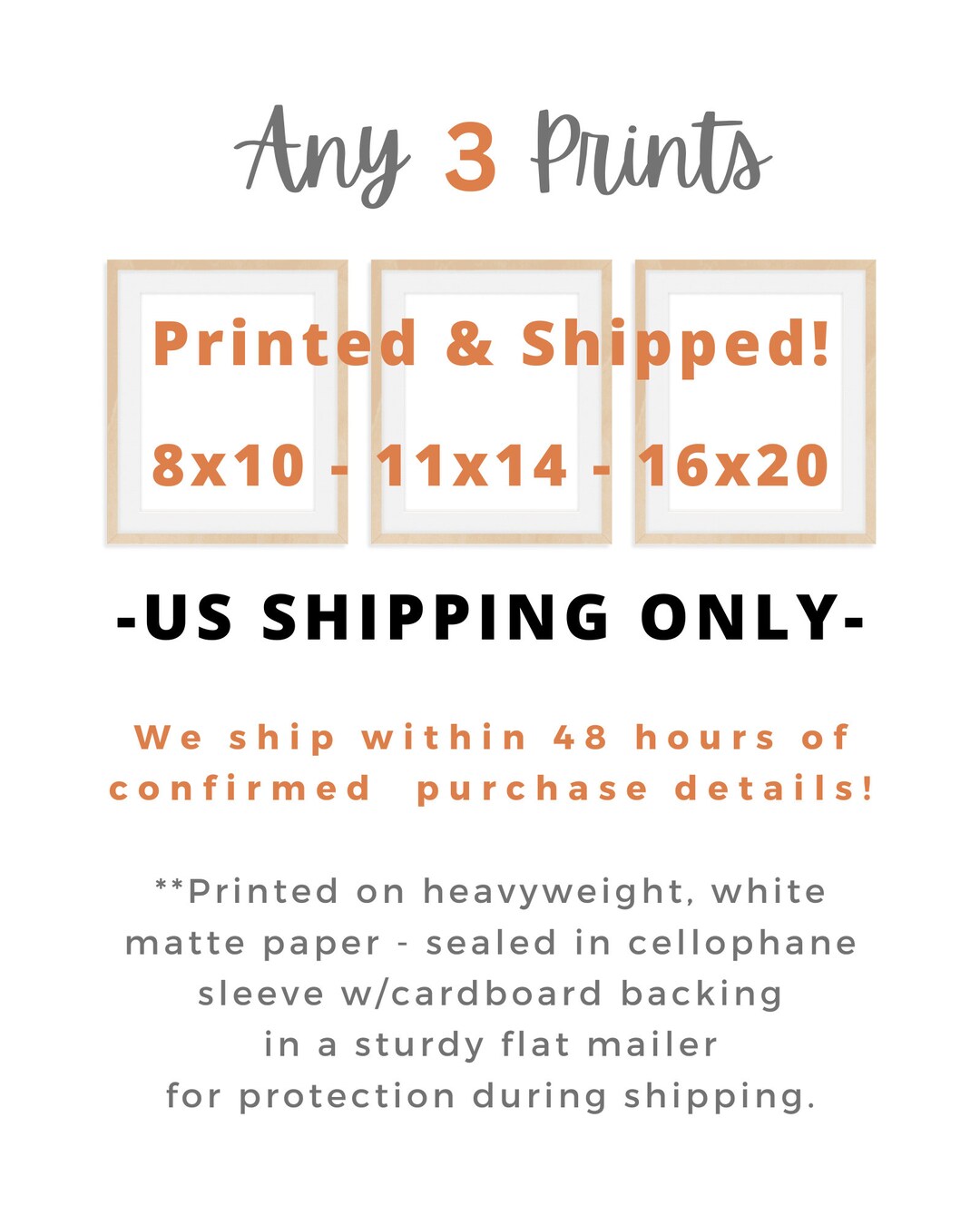 Any 3 Prints From Our Shop, Shipped Prints From Edify Digital Prints ...