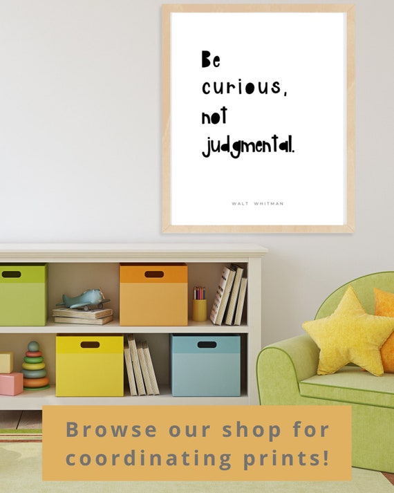 Equality Wall Art Inclusion Classroom Poster Be Curious Not | Etsy