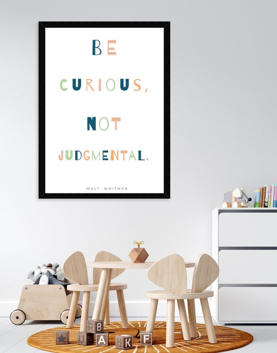 Equality Wall Art Inclusion Classroom Decor Be Curious Not | Etsy