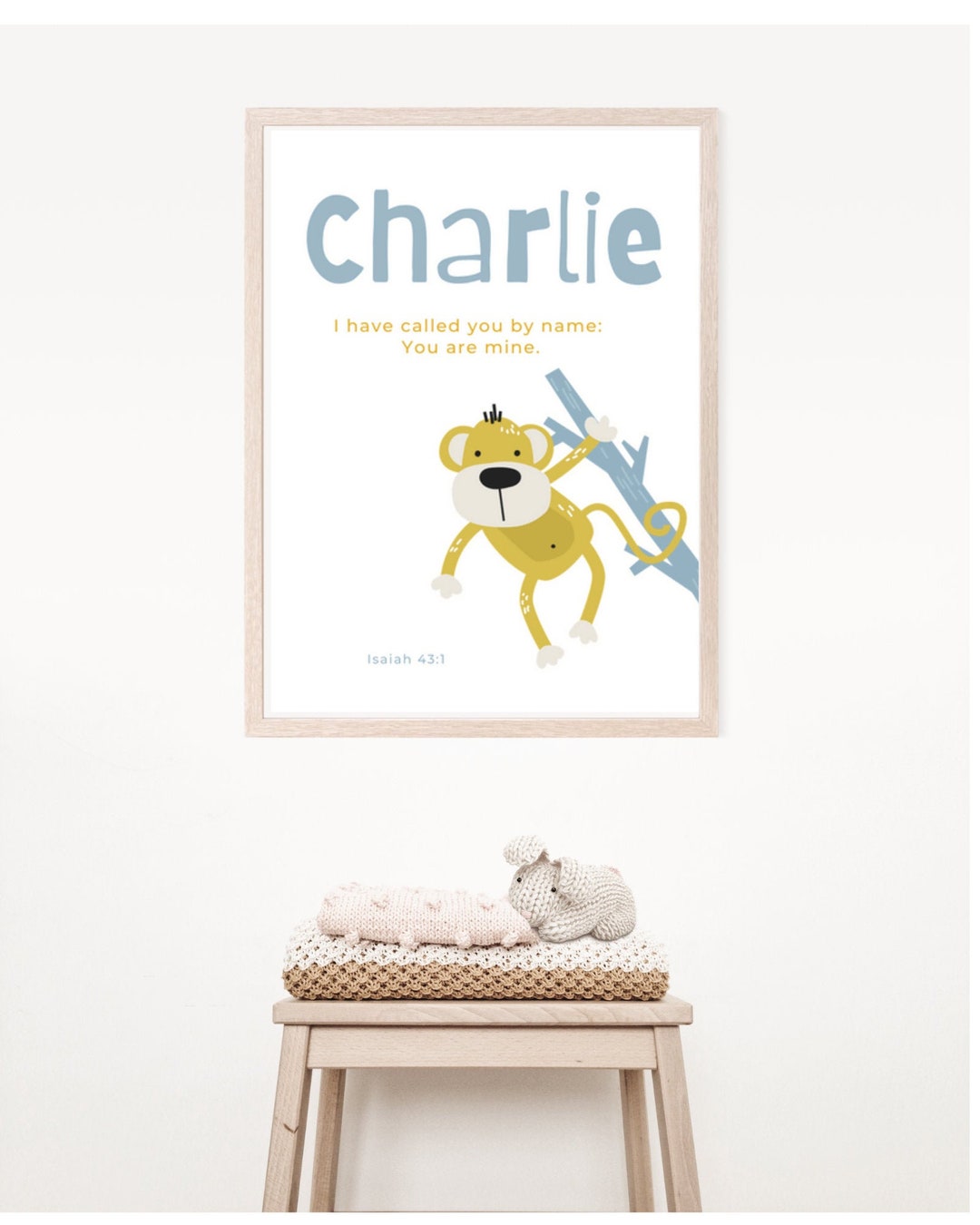 Kids Name Sign -christian Nursery Decor - Isaiah 43:1 - Custom Baby ...