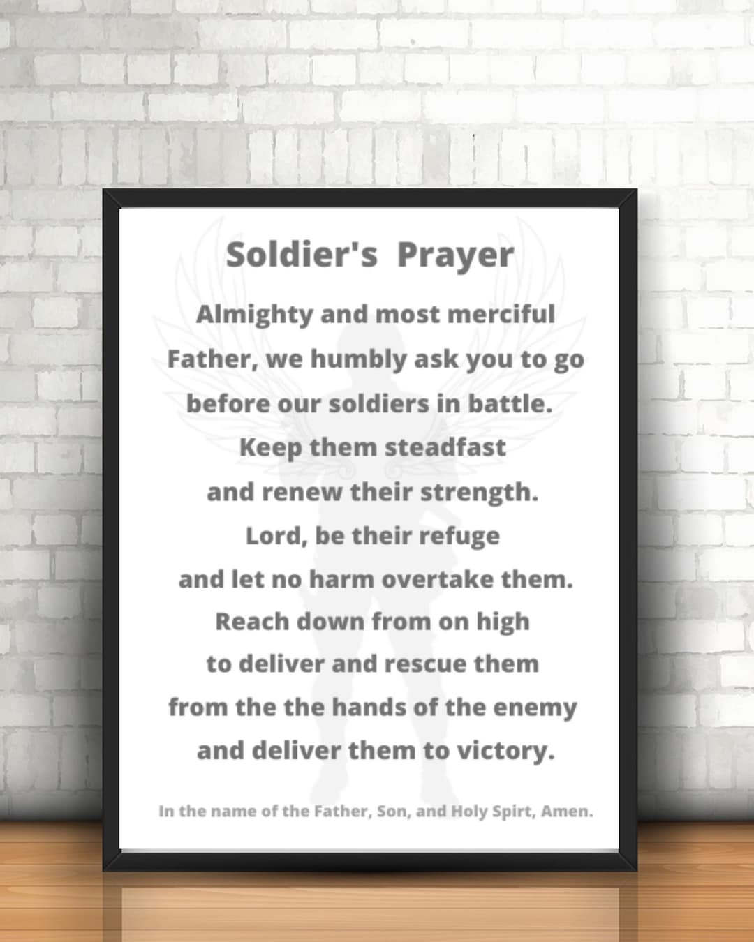 Soldier's Prayer Print, Military Print, Soldier Wife Sign, Soldier's ...