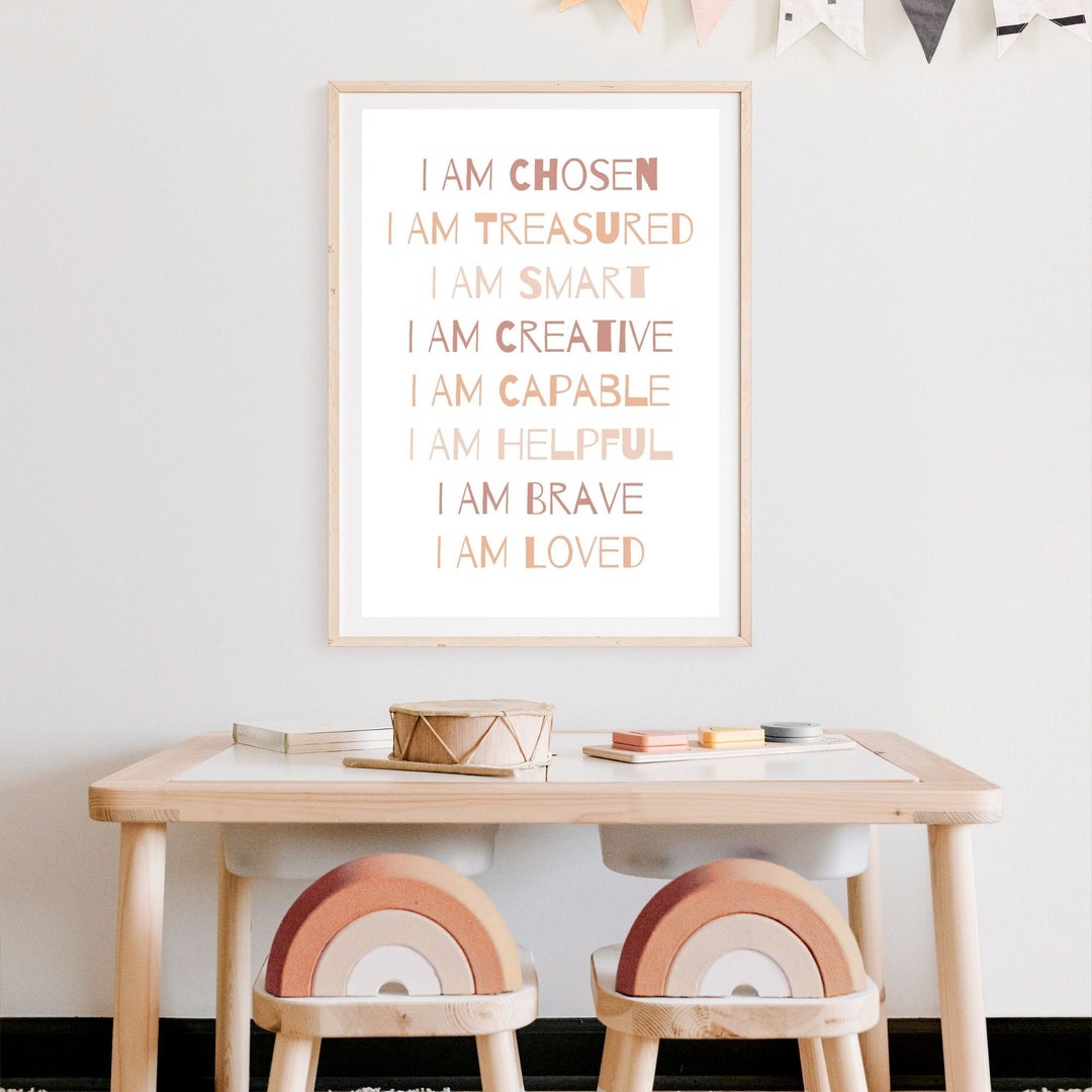 Kids Affirmation Wall Art, Affirmation Print, Affirmation Poster, Boho ...