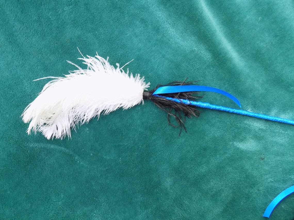 Feather Stroking Massage Stick With Soft Long 3 Ostrich Feathers Erotic ...