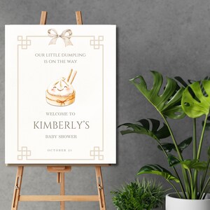 Editable Dumpling Baby Shower Welcome Sign, Gender Neutral Baby Shower ...