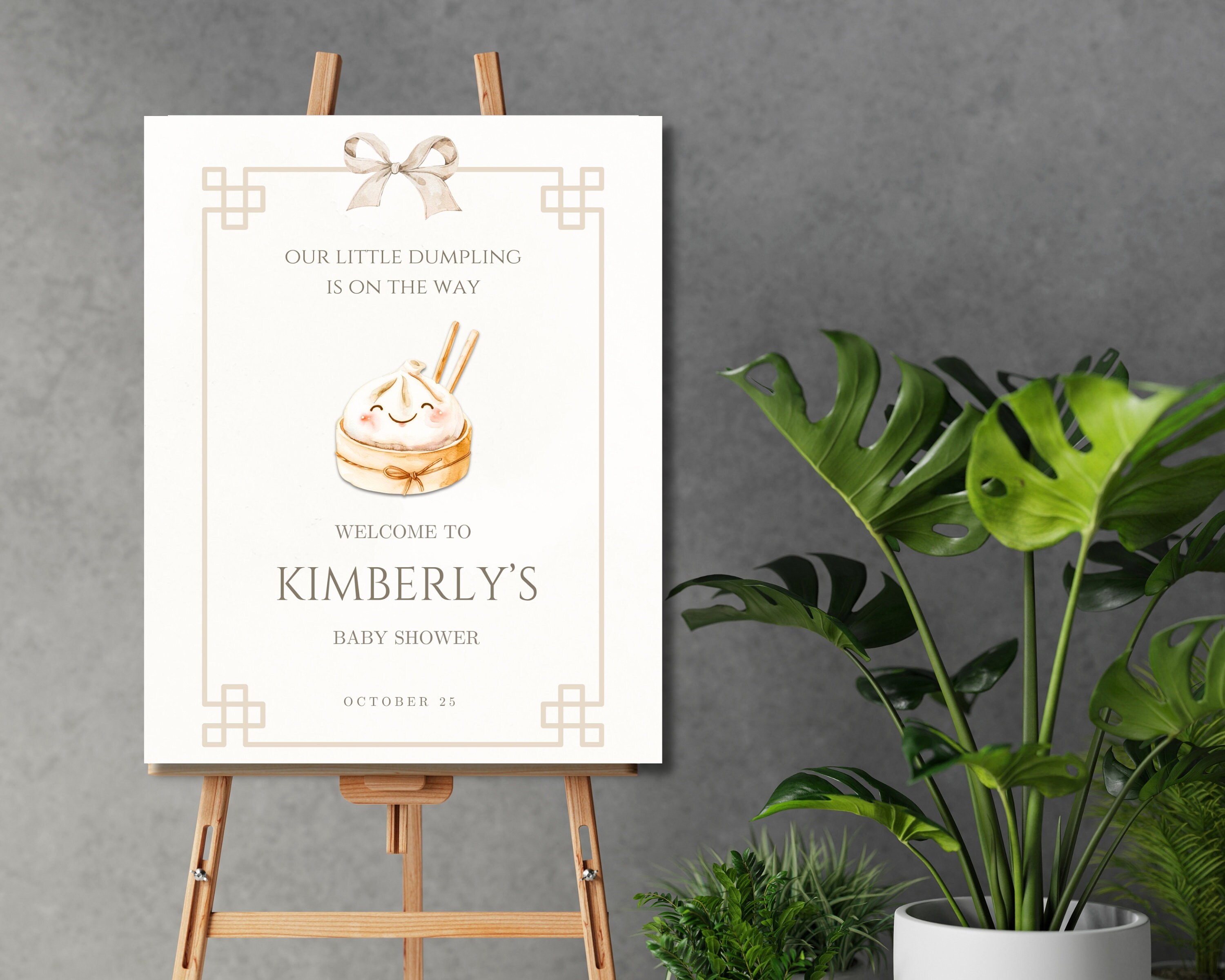 Editable Dumpling Baby Shower Welcome Sign, Gender Neutral Baby Shower ...