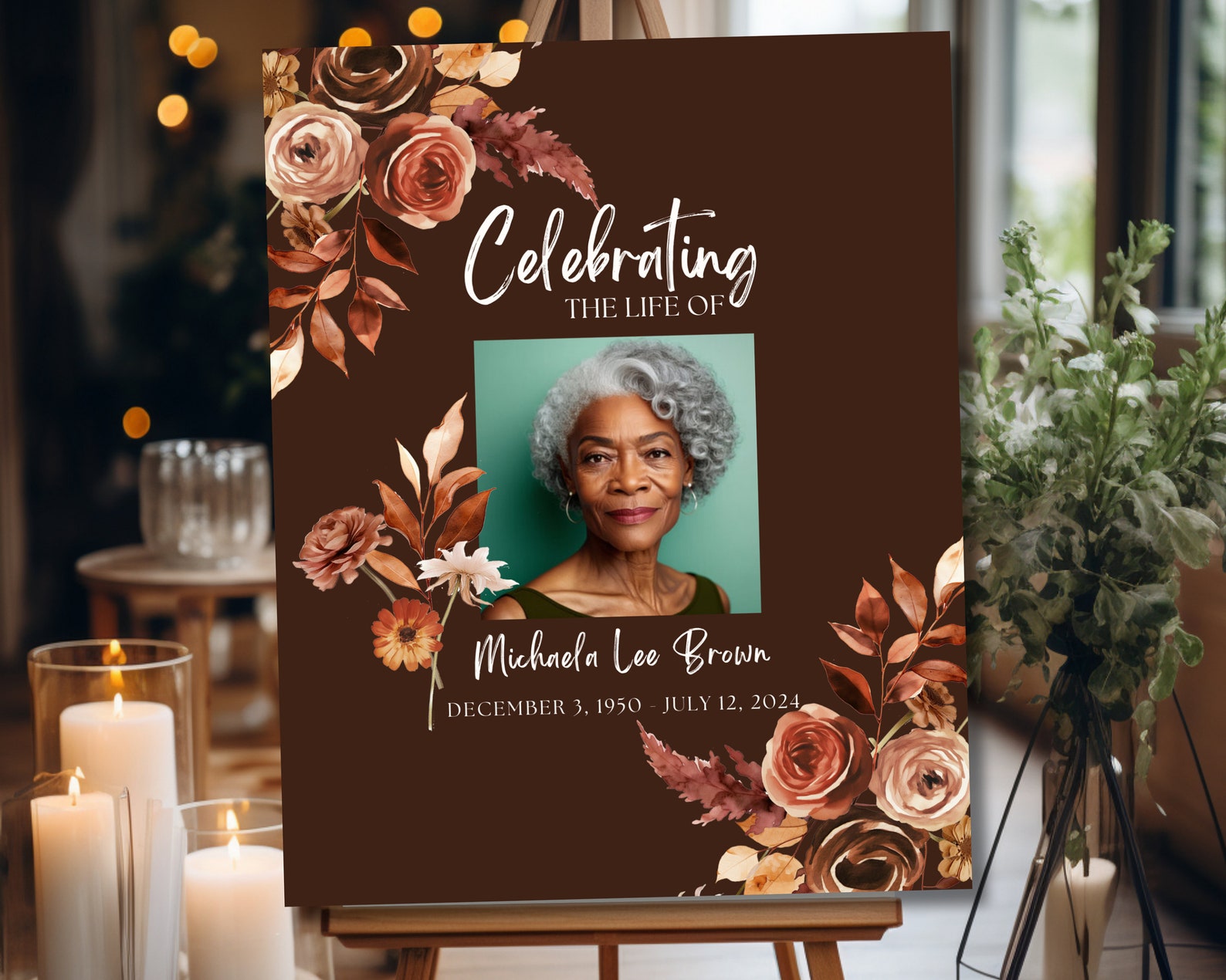 Funeral Welcome Sign Wildflowers | Celebration of Life Sign | in Loving ...