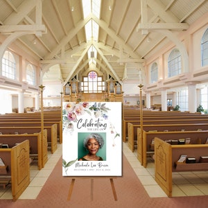 Funeral Memorial Sign Printable| Celebration of Life Sign | in Loving ...