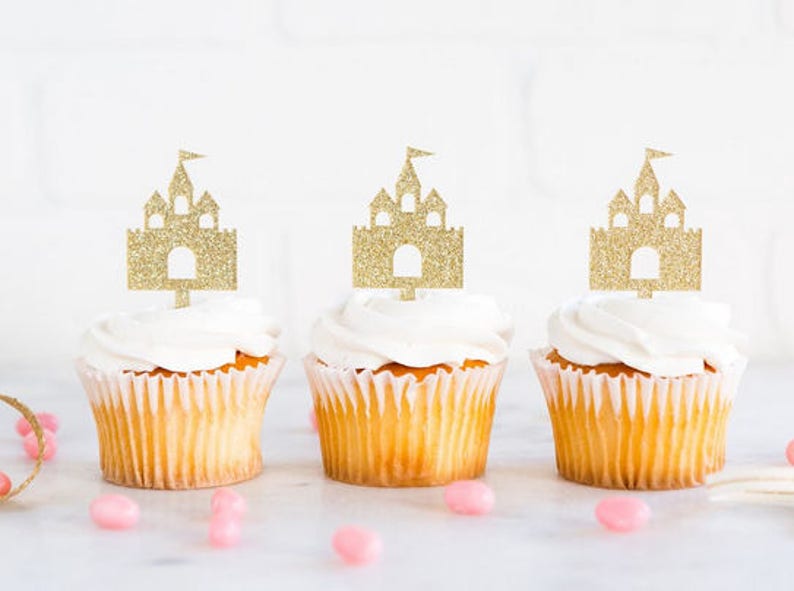 Castle Cupcake Birthday Cupcake Topper Engagement Topper | Etsy
