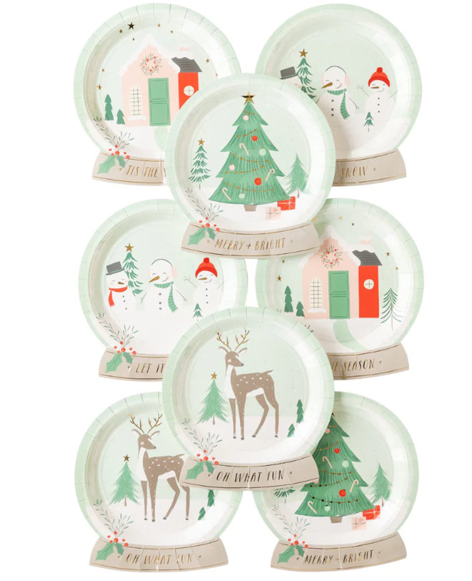 Snow Fun Snow Globe Shaped Plate - Etsy