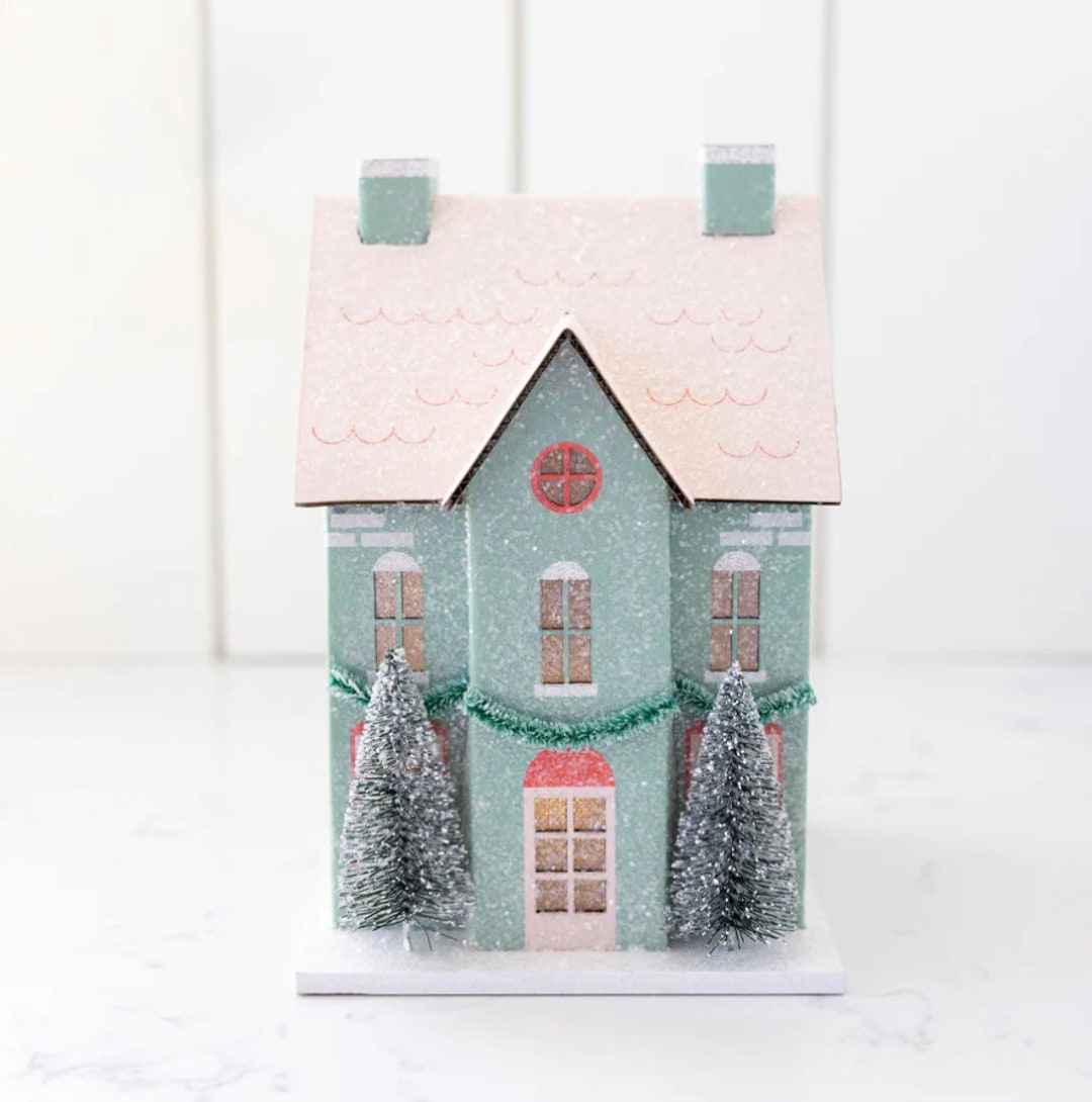 Christmas Village Paper House Decoration/ Light up House - Etsy