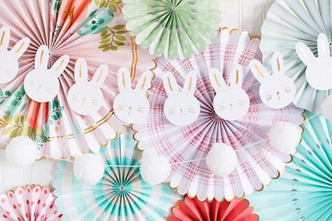 Easter Banner/ Bunny Banner/ Pastel Banner/ Floral Banner/ Easter Party ...