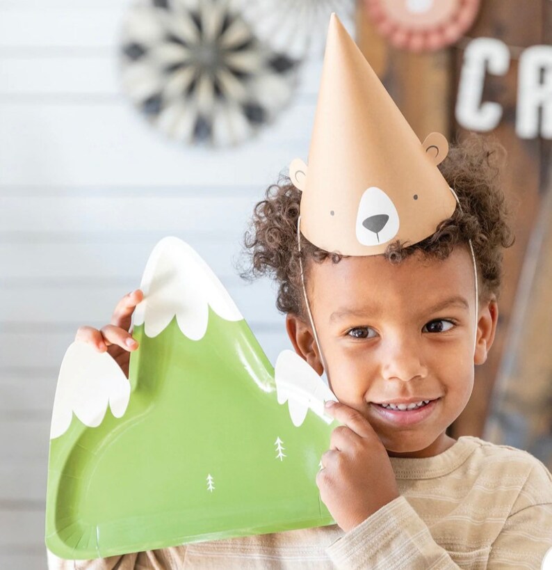 Adventure Plates/napkins Bear Plate Mountain Plates Camping - Etsy