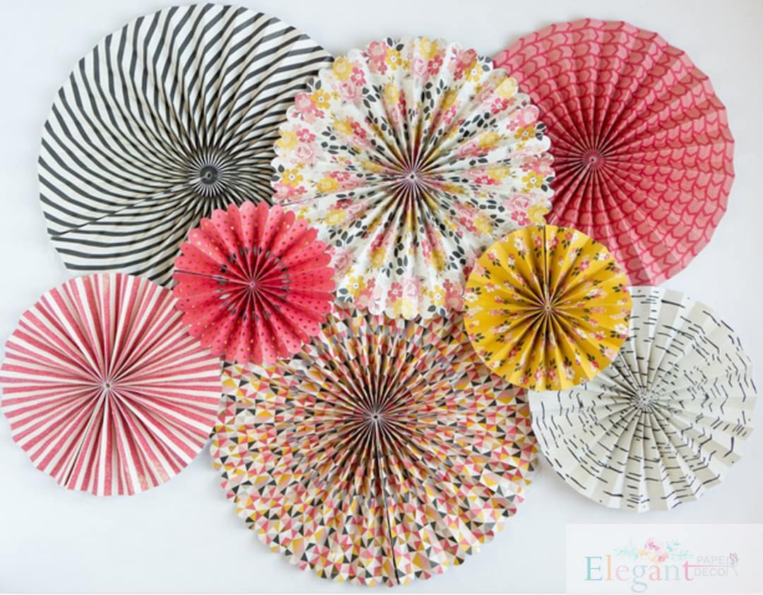 My Story Fans/ Pinwheel Backdrop,paper Rosette Backdrop, Wedding ...