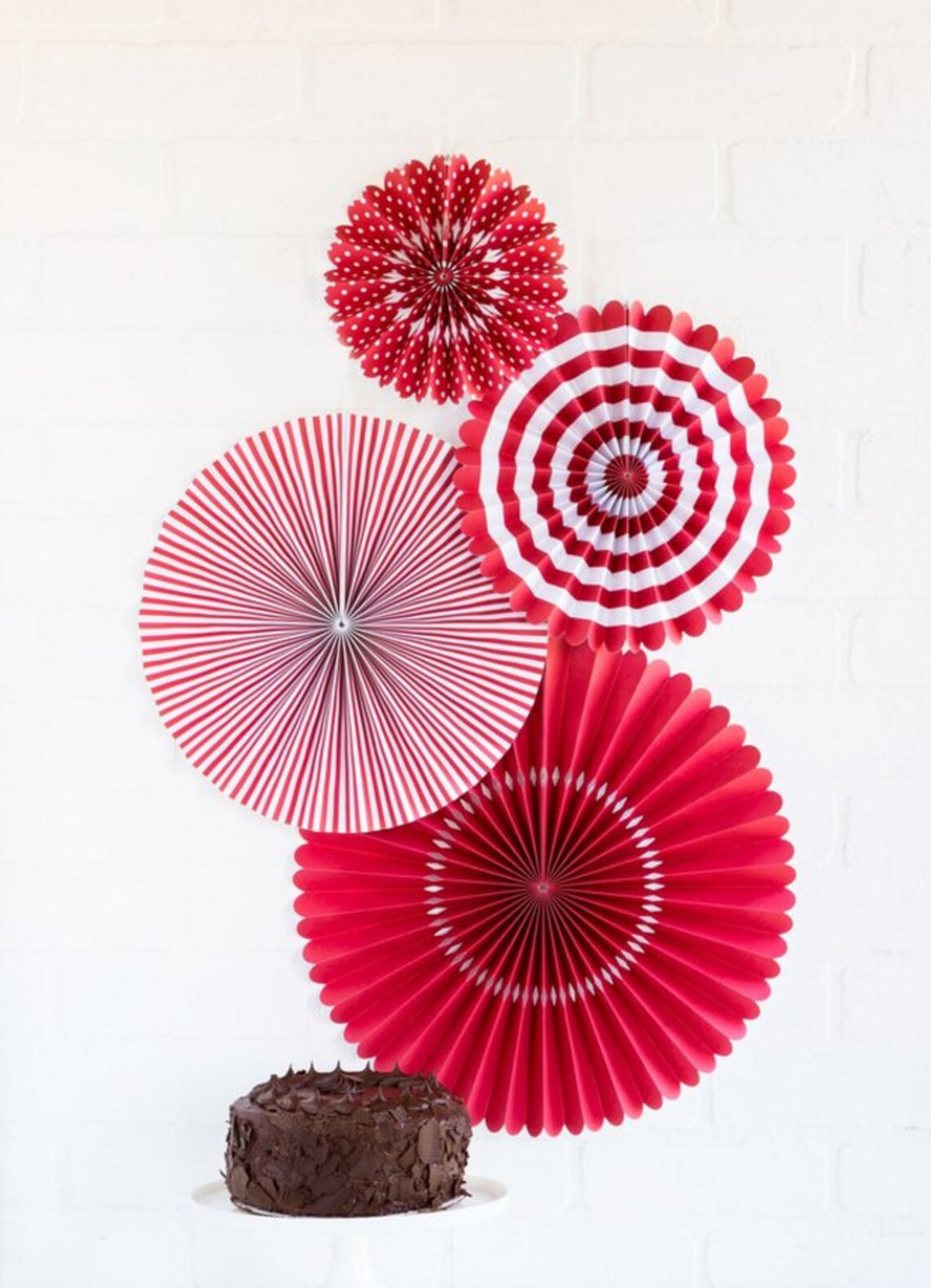 Cherry Pinwheel Backdrop/paper Rosette Backdrop/wall Covering/ - Etsy