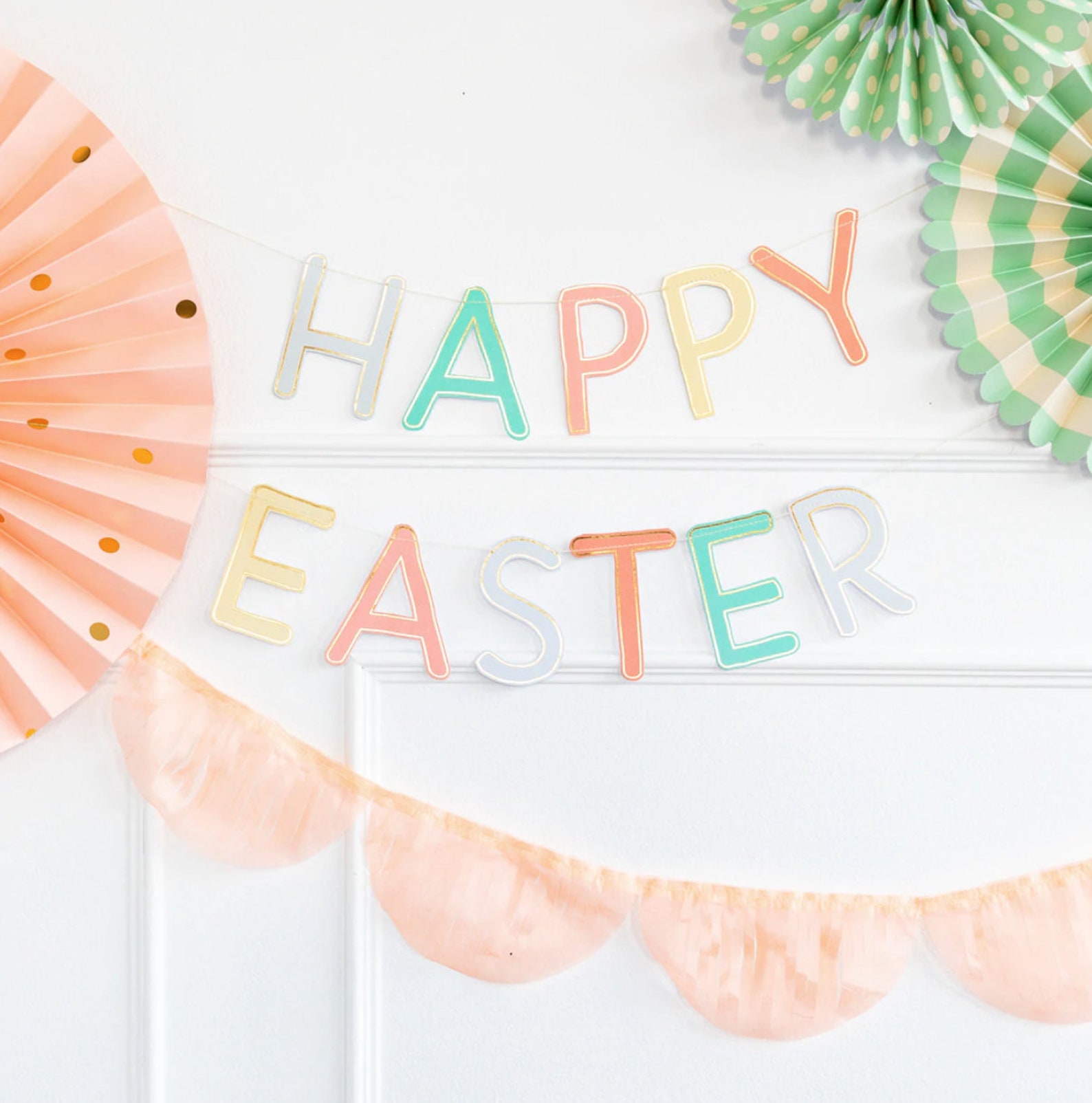 Easter Banner/ Bunny Banner/ Pastel Banner/ Floral Banner/ - Etsy