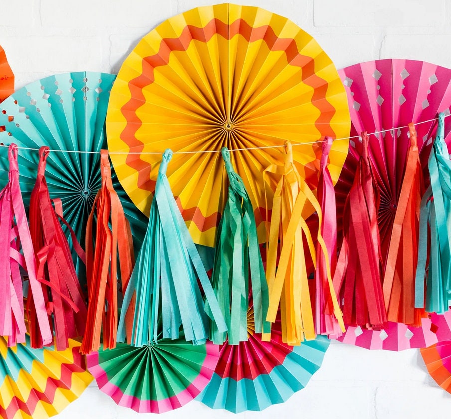 Fiesta Party Pinwheel Backdrop/paper Rosette Backdrop/ Wedding - Etsy