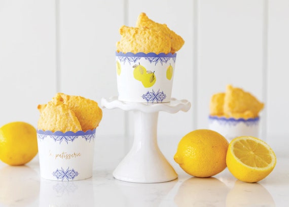 Blue Tile Food Cups/ Cupcake Holder - Etsy