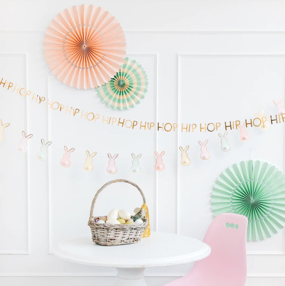 Easter Banner/ Bunny Banner/ Pastel Banner/ Floral Banner/ - Etsy