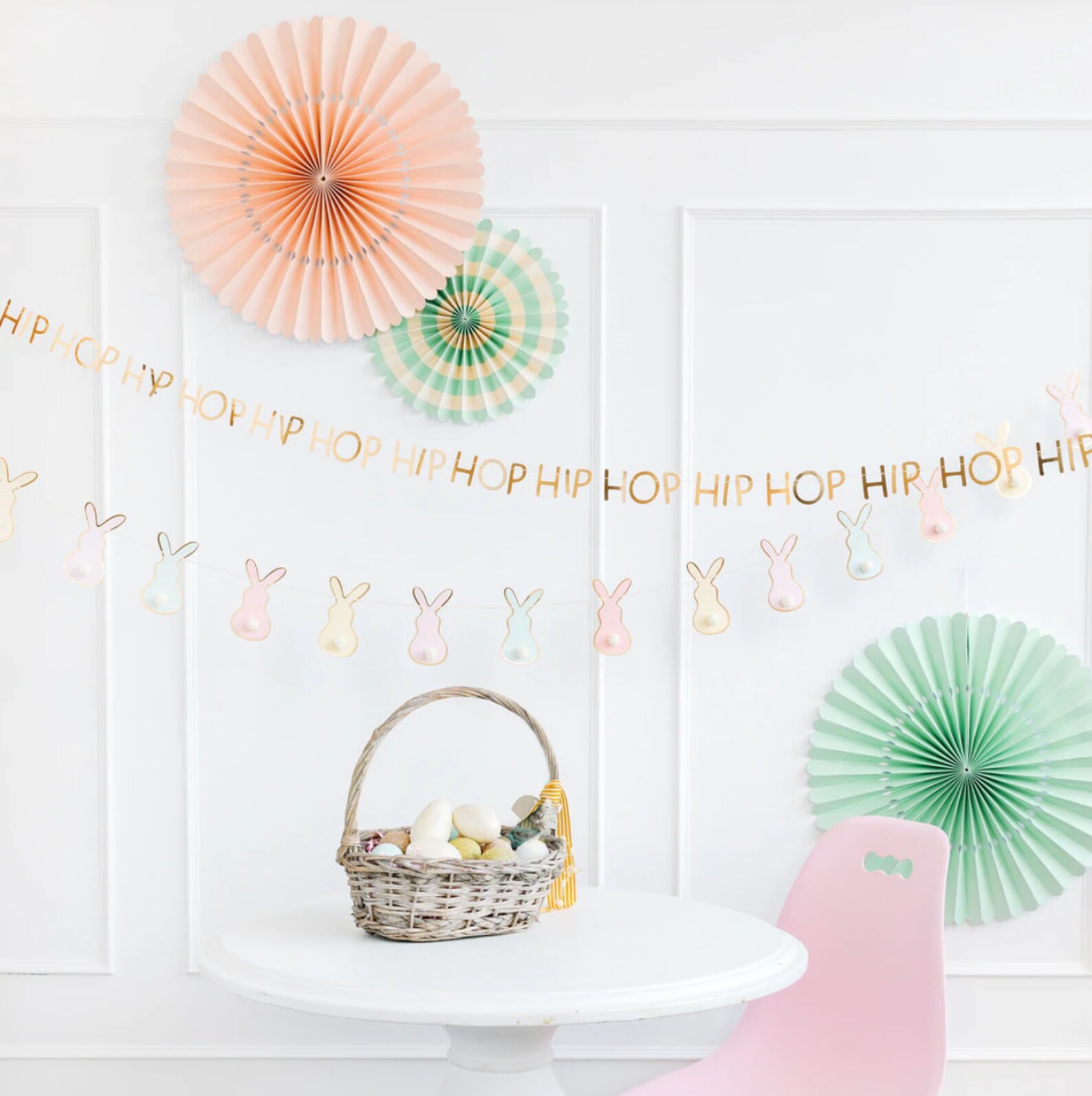 Easter Banner/ Bunny Banner/ Pastel Banner/ Floral Banner/ - Etsy