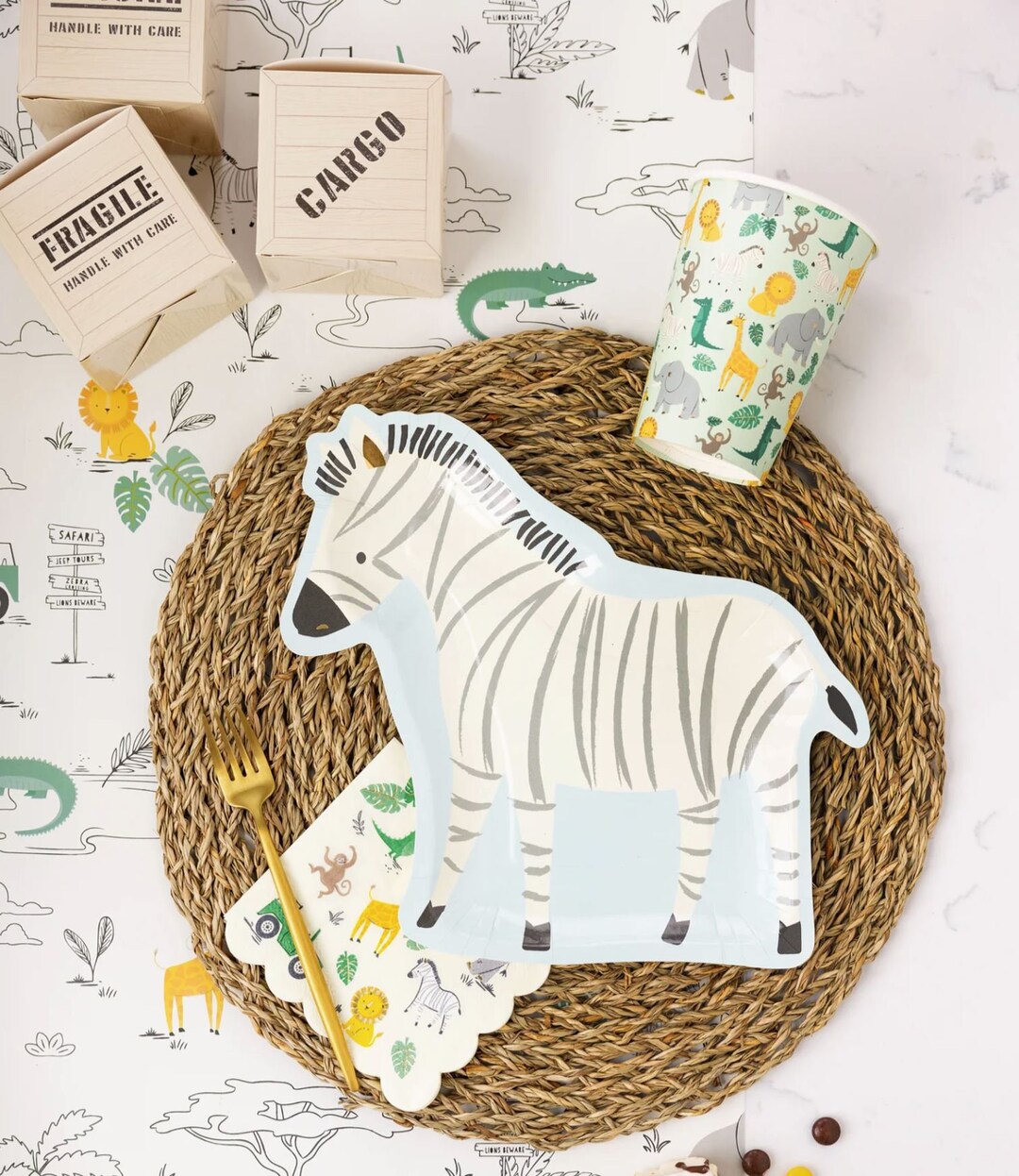 Safari Zebra Shaped Paper Plates - Etsy