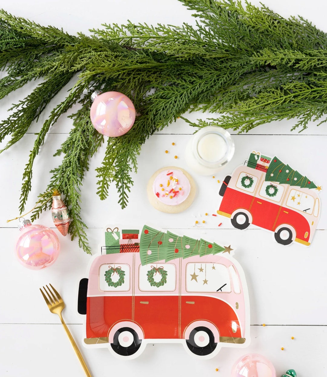 Christmas Van Shaped Paper Plates - Etsy