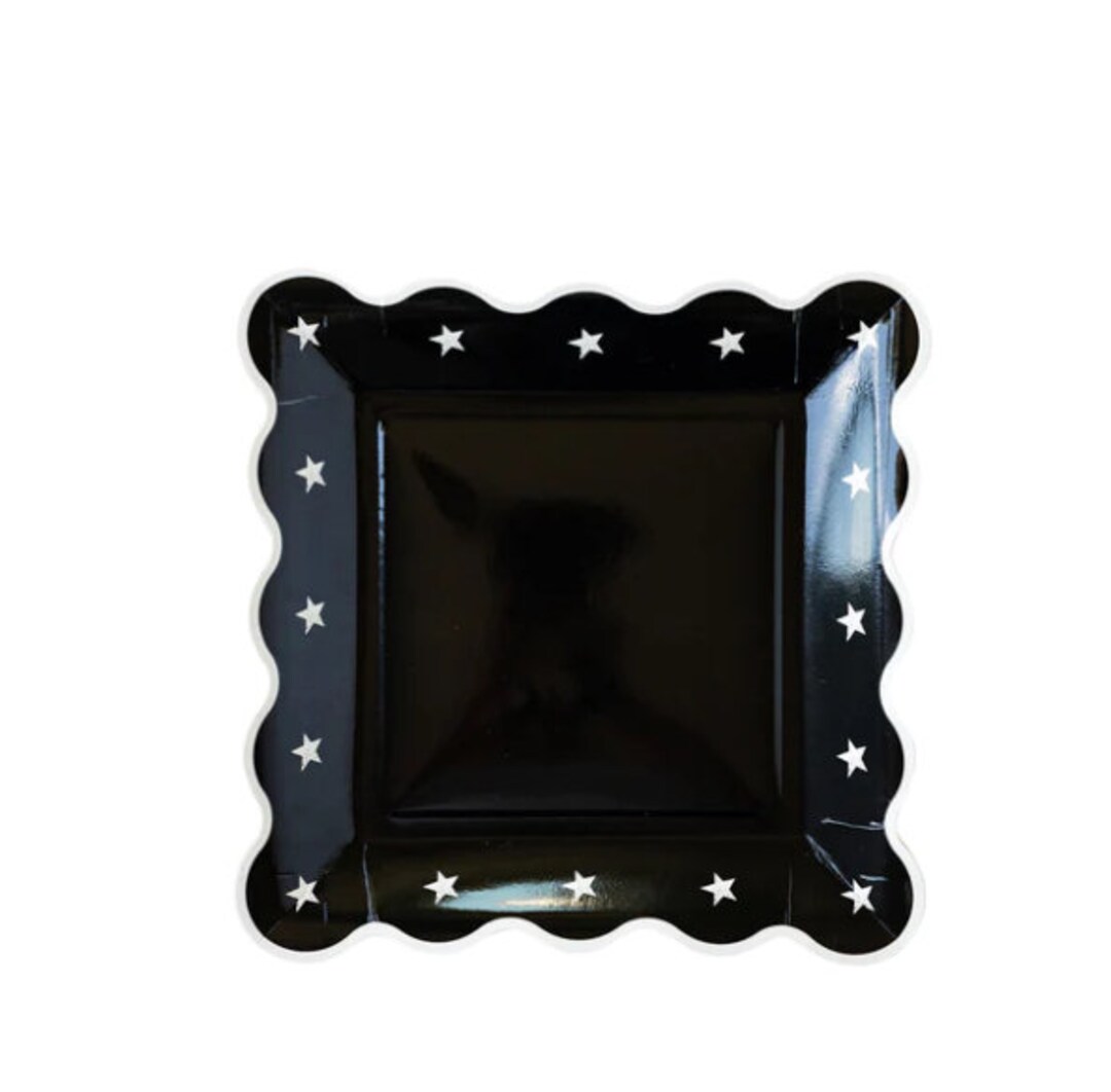 Night Sky Scalloped Plate/ Skull Plate/ Scalloped Plate - Etsy