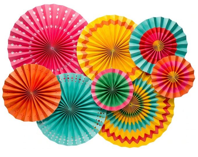 Fiesta Party Pinwheel Backdrop/paper Rosette Backdrop/ Wedding ...