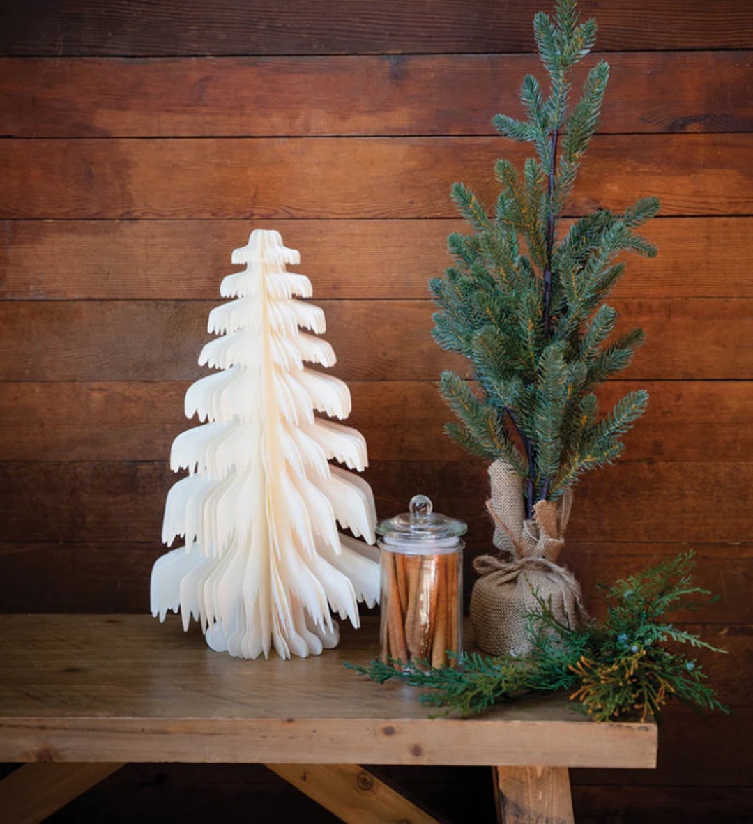 Golden Holiday Large Paper Tree Decor - Etsy