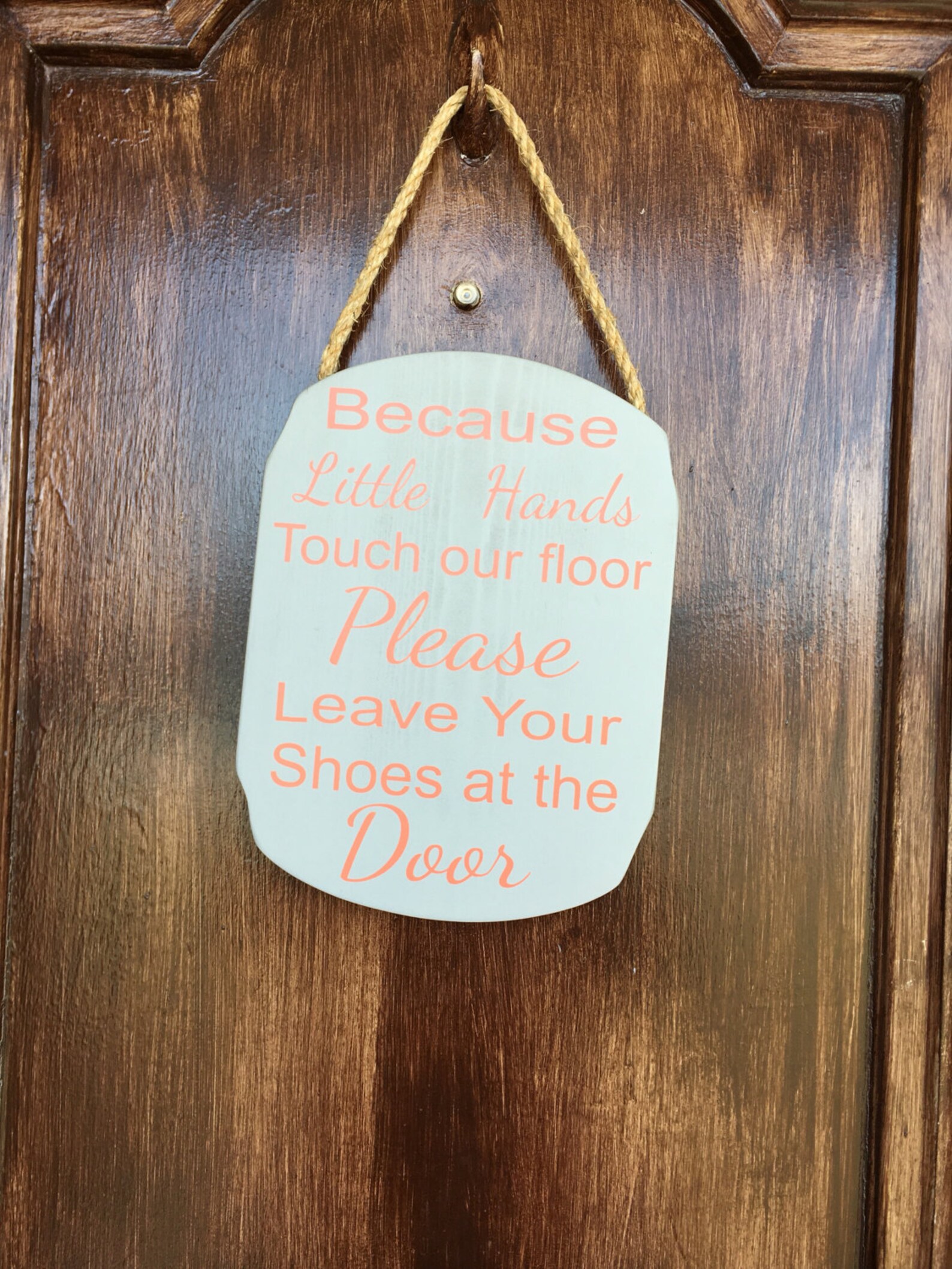 Reversible Baby Sleeping and Take off Your Shoes Sign - Etsy