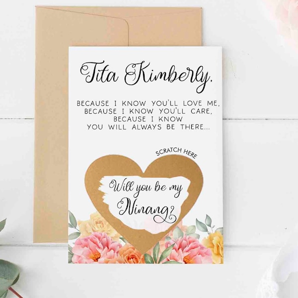 Ninong Ninang Card - Etsy